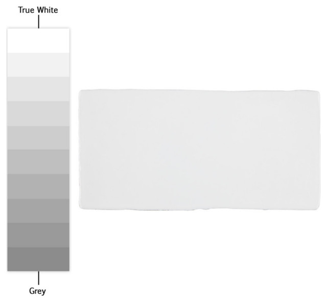 Chester Ceramic Wall Tile, Bianco, Sample - Traditional - Wall And ...