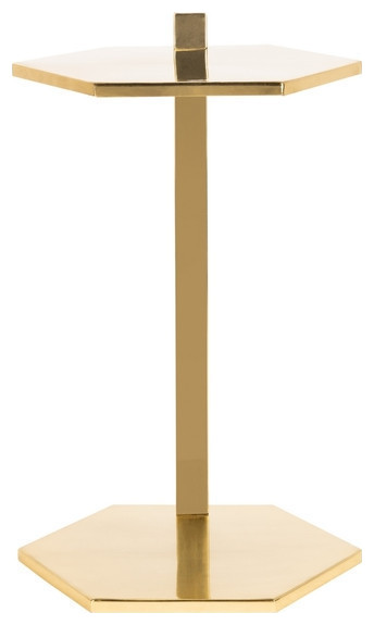 Rhea Hexagon C Table, Gold - Contemporary - Side Tables And End Tables ...
