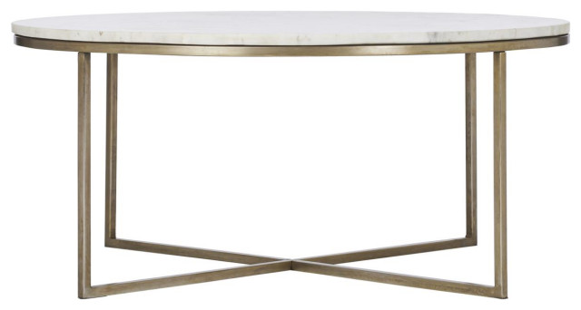 Lova Coffee Table, Antique Brass - Contemporary - Coffee Tables - by ...