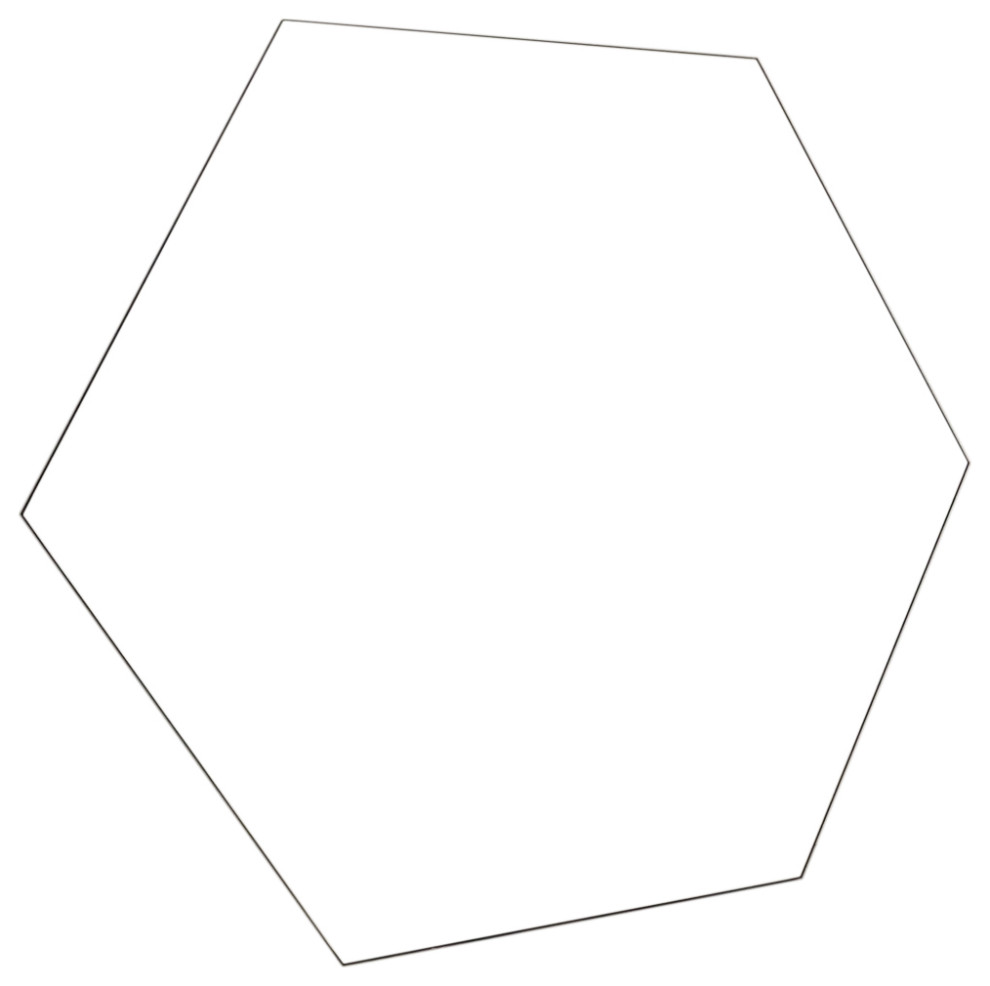 24"x28" Hexagon Frameless Wall Mirror - Contemporary - Bathroom Mirrors ...