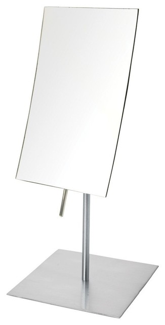 Jerdon 5" x 8" Rectangular Mirror with 3X Mag, Nickel - Contemporary ...