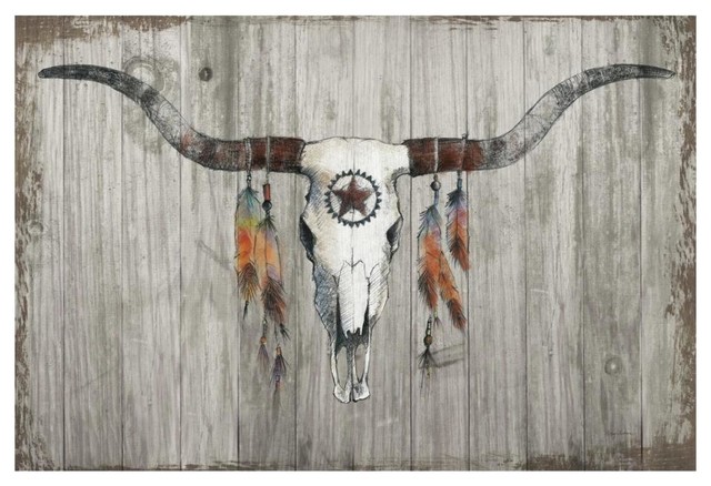 "Longhorn on Dark Gray Wood" Digital Paper Print by Avery Tillmon, 20 ...