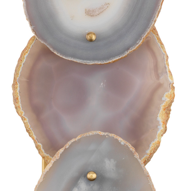 Gorgeous Natural Agate Slice Wall Sconce 26" Tall Lavender White Geode ...