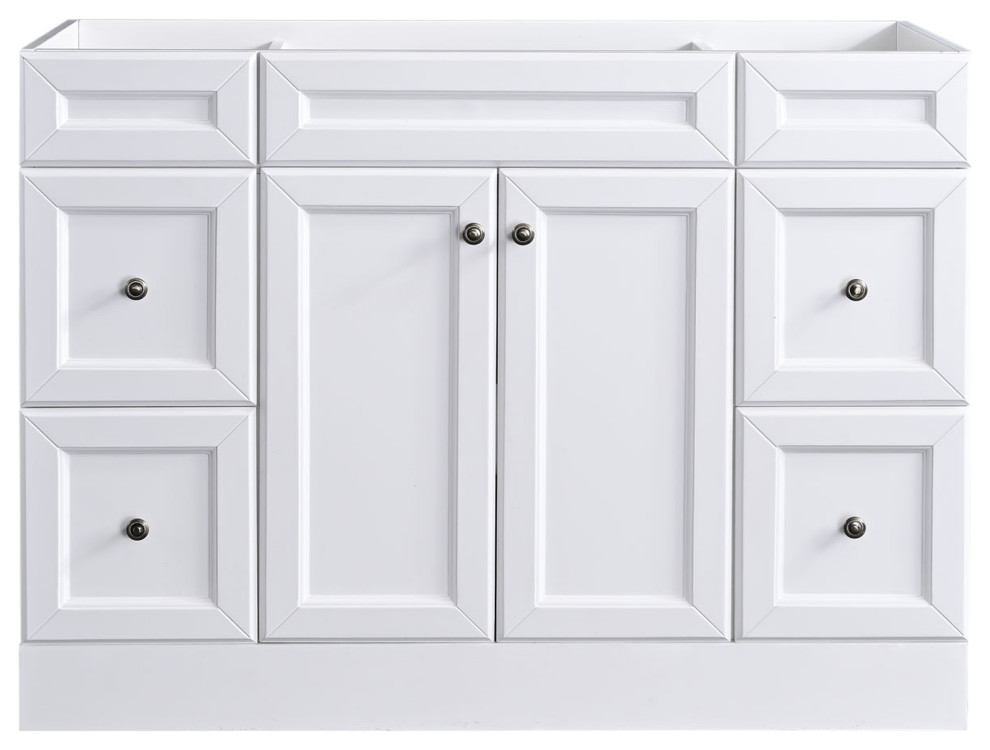 47 Inch Wood Freestanding Bathroom Vanity Base with Drawers ...