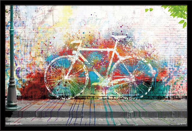 Negative Space Bicycle Poster - Contemporary - Prints And Posters - by ...