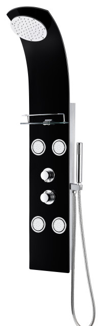 ANZZI Colossal 56" Full Body Shower Panel, Black - Contemporary ...