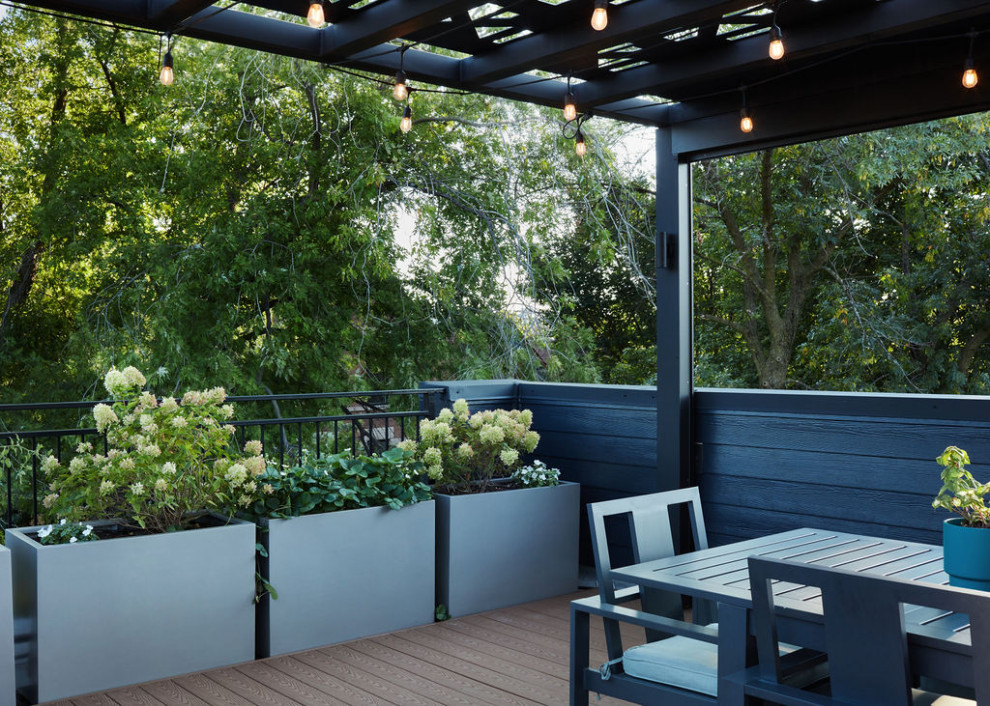 Bucktown Covered Rooftop Deck & Garden - Modern - Deck - Chicago - by ...
