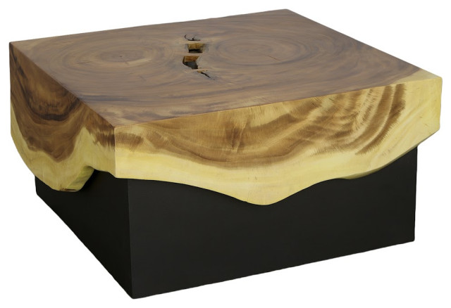 Overflow Coffee Table, Natural, Iron, 33x33x17" - Transitional - Coffee ...