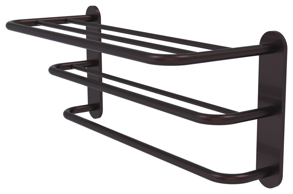 Three Tier Hotel Style Towel Shelf with Drying Rack - Contemporary ...