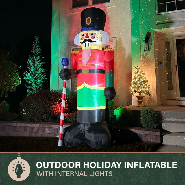 10 ft Tall Prelit African American Nutcracker Inflatable - Modern ...