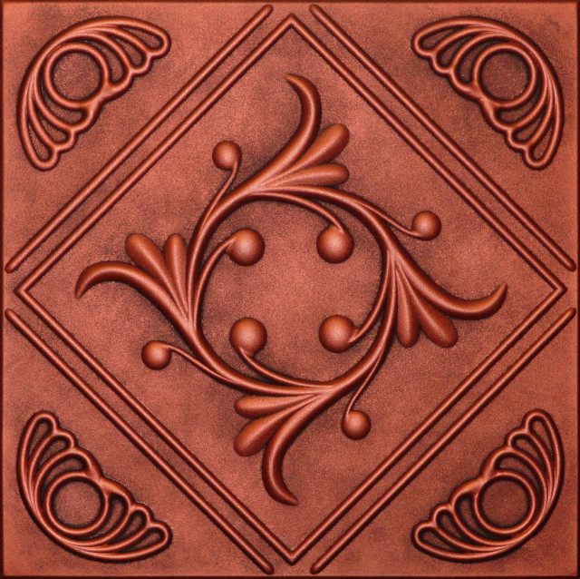 20"x20" Styrofoam Glue Up Ceiling Tiles R2W Antique Style Copper ...