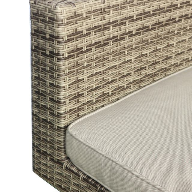 Outdoor Corner Patio Sectional and Tables - Tropical - Outdoor Lounge ...