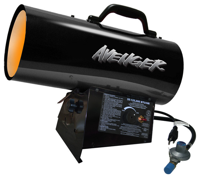 Avenger Portable Forced Air Propane Heater, 125,000 BTU, FBDFA125V ...