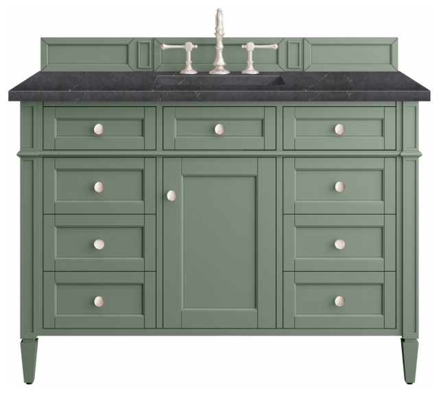 48" Farmhouse Smokey Celadon Single Sink Bathroom Vanity, James Martin - Transitional - Bathroom ...