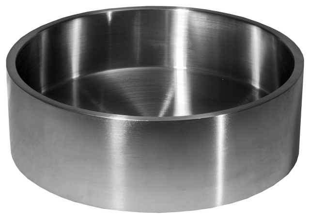 Eden Bath EB_SS003 Round 15.75-in Stainless Steel Vessel Sink + Rim ...