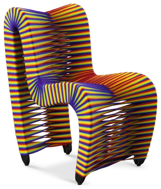 Seat Belt Dining Chair, Rainbow/Pride, 26x20x33"h - Contemporary ...