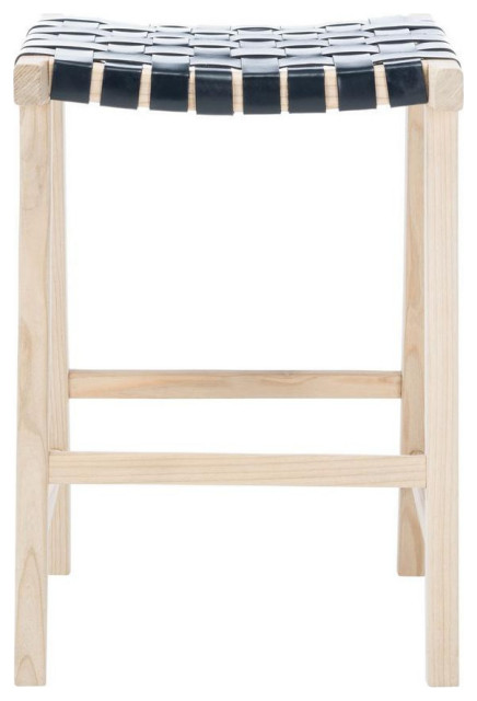 Hadrian Rectangle Counter Stool, Set of 2, Black - Transitional - Bar ...