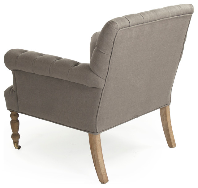 Lorraine Arm Chair, Gray Linen - French Country - Armchairs And Accent Chairs - by Zentique, Inc ...
