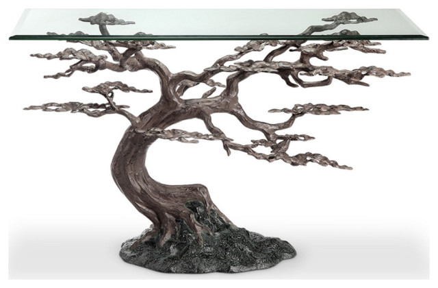 Cypress Tree Console Table - Rustic - Console Tables - by SPI | Houzz