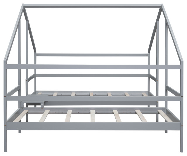 Gewnee Double Twin Size Triangular House Beds - Transitional - Daybeds ...