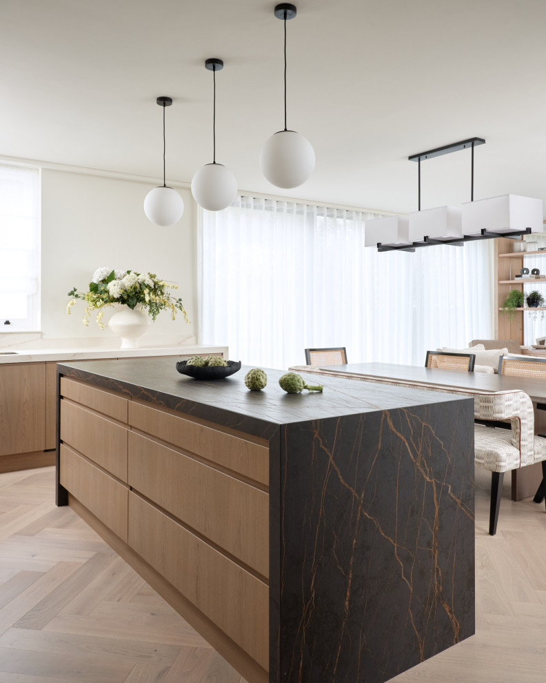 Off White kitchen, stunning island and walk-in Pantrycealed - Modern - Kitchen - London - by ...
