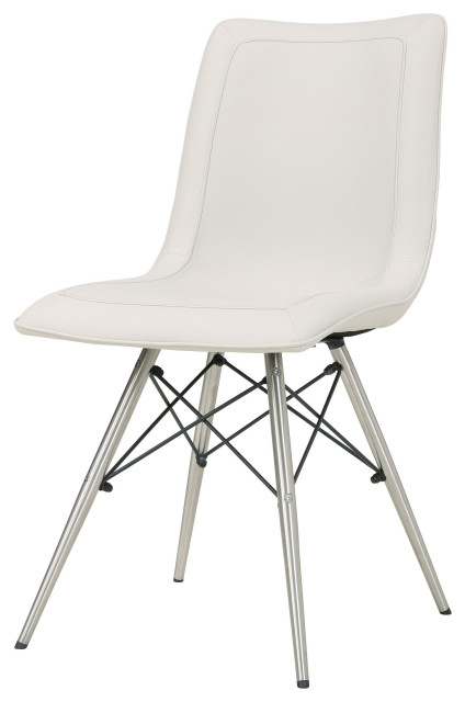 Lyle Chair Stainless Steel Legs, Light Cream (Set Of 2) - Midcentury ...