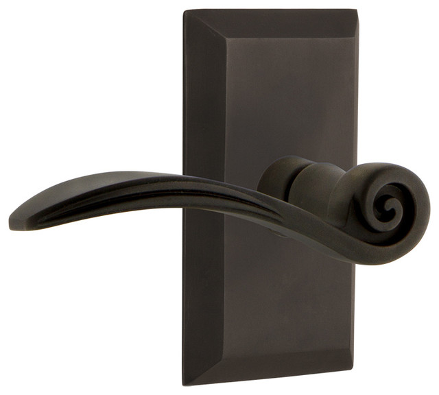 Studio Plate With Swan Lever, Privacy - Backset Size: 2-3/4 ...