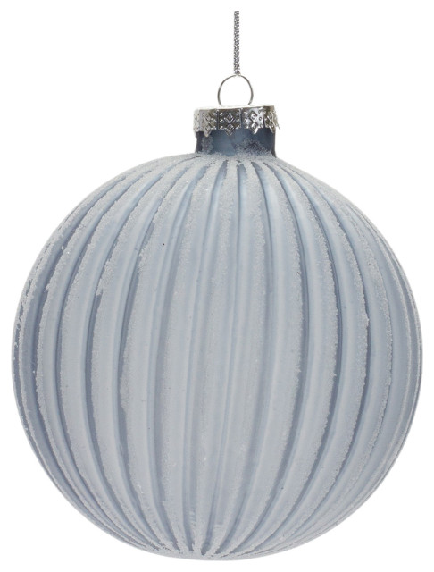 Frosted Glass Ball Ornament, Set of 6 - Modern - Christmas Ornaments ...