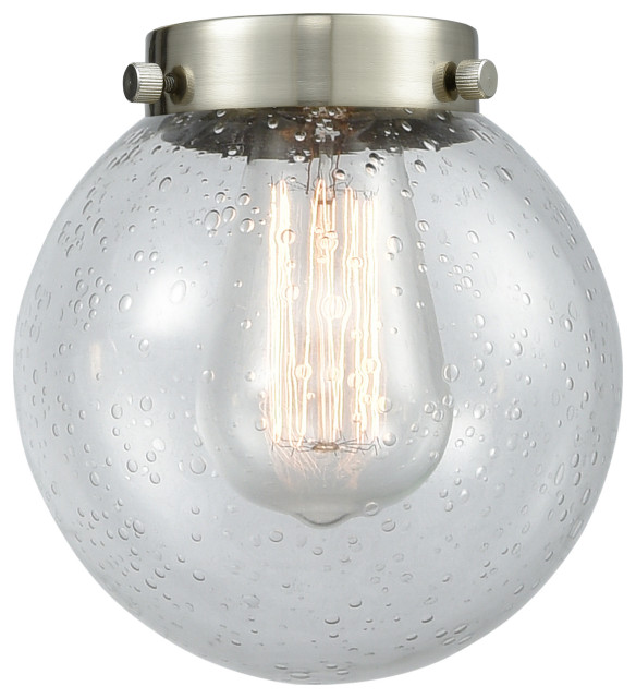 Small Edison Beacon 7" Semi-Flush Mount, Oil Rubbed Bronze, Mercury ...