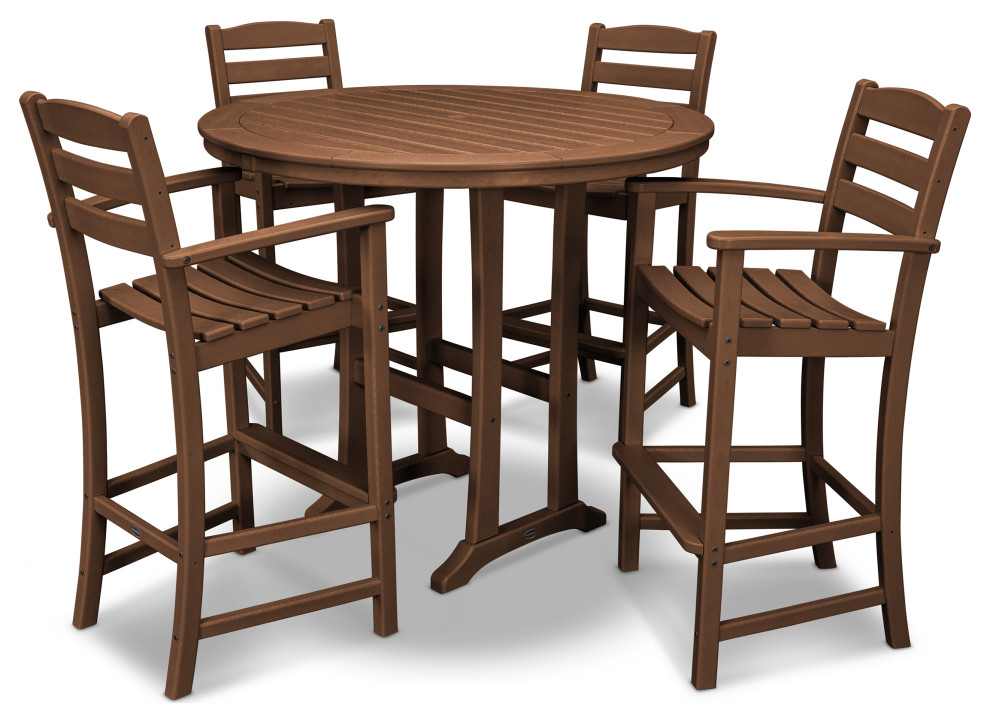 POLYWOOD 5-Piece La Casa Bar Dining Set - Transitional - Outdoor Pub ...