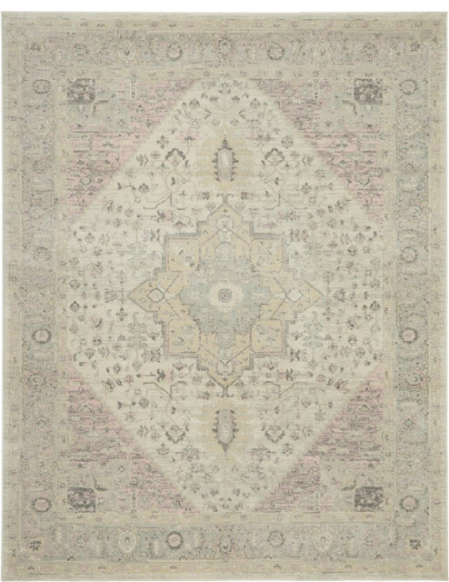 Nourison TRANQUIL Traditional Rugs TRA06, 8'10"x11'10" - Mediterranean ...