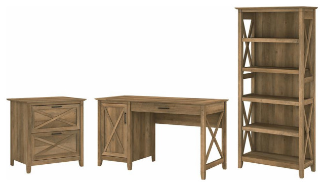 Bush Furniture Key West 54W Computer Desk with 2 Drawer Lateral File ...