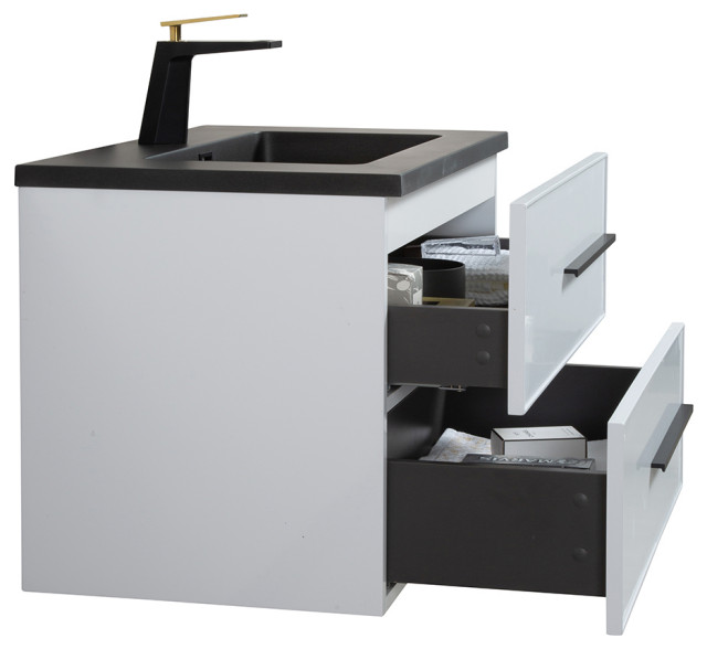 Metropolitan American Style Bathroom Vanity Washbasin with U Drawer, 36 ...