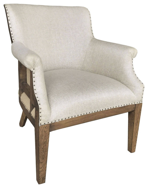 Raleigh Accent Chair, Off-White - Farmhouse - Armchairs And Accent ...