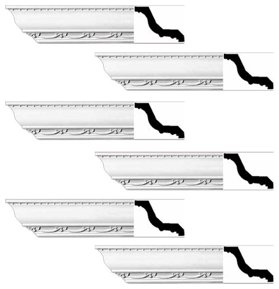 Ornate Cornice White Urethane Williamstown Design 6 Pieces Totaling 564 ...