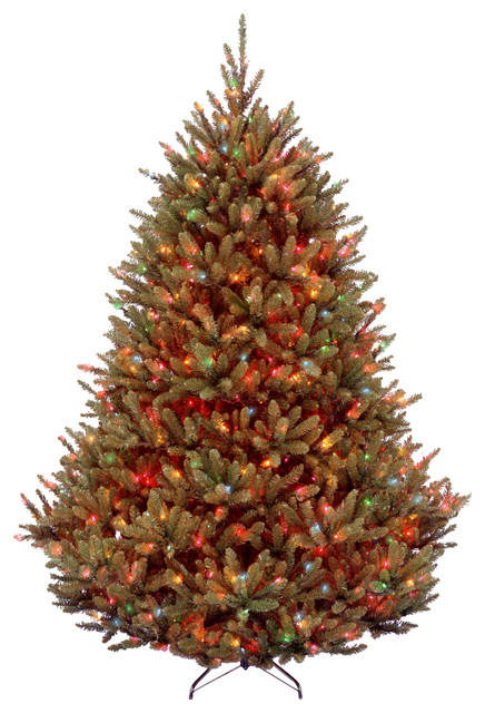 7-1/2' Natural Fraser Med Fir Hinged Tree With 1000 Multi Lts ...