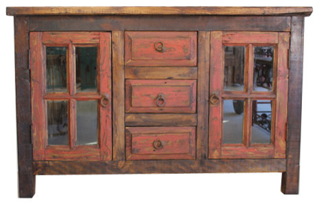 San Marcial Rustic Turquoise Bathroom Vanity 48", 48"x20"x32 ...