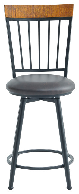 Tyler 24" Swivel Bar and Counter Stool With Footrest, Set of 2 ...