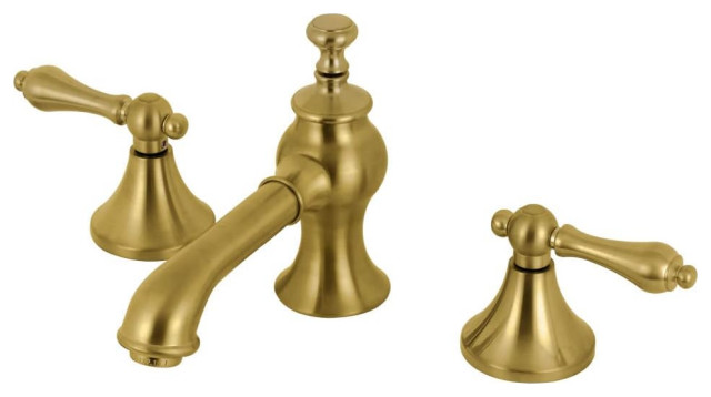 Widespread Bathroom Faucet, Vintage Design With Lever Handles ...