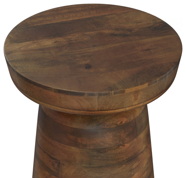 Robbie SOLID MANGO WOOD Accent Table - Rustic - Side Tables And End ...