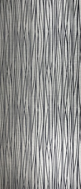 Flocked Wallpaper Blue Silver Textured Velvet Wave Lines 3D, 27 Inc X ...