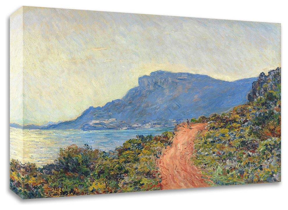 La Corniche near Monaco, 1884 by Claude Monet, Print on Canvas, Ready ...