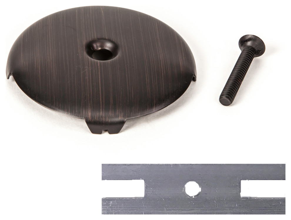 Bathtub Single Hole Overflow Face Plate With Screw & Adapter - Tub And ...