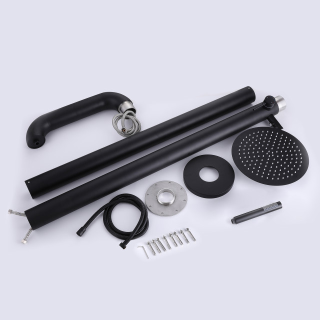 89'' H Stainless Steel Freestanding Outdoor Shower With Detachable ...