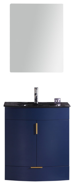 30" Blue Bathroom Vanity, PVC - Contemporary - Bathroom Vanities And ...