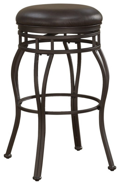 American Woodcrafters Villa 26-inch Taupe Metal Backless Counter Bar ...