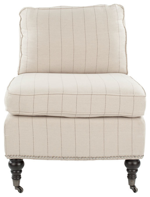 Dan Slipper Chair Flax/Beige - Traditional - Armchairs And Accent ...
