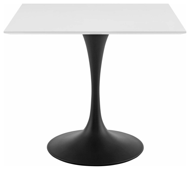 Modern Designer Kitchen Room Square Dining Table, Wood Metal Steel ...