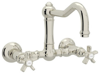 Rohl Italian Kitchen Acqui Bridge Faucet with Double-Spoke Handle ...