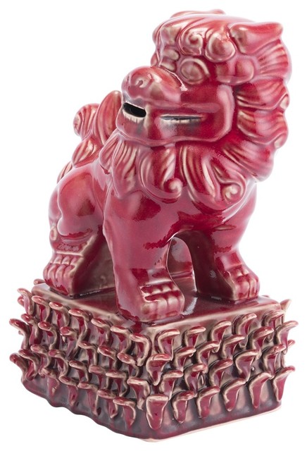 Modern Contemporary Accent Decor Figurine Object Figure, Red, Ceramic ...